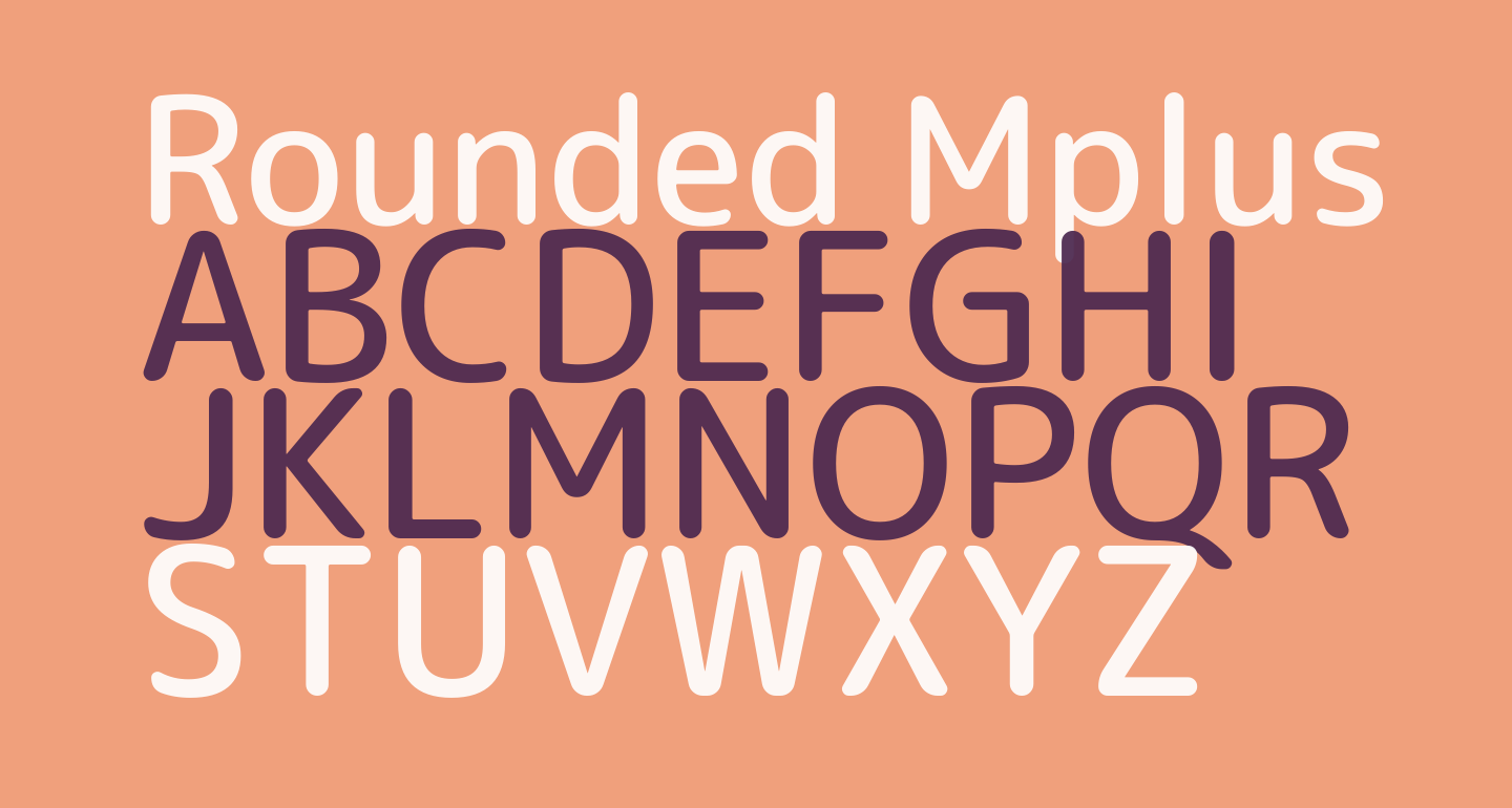 Rounded Mplus 1c Medium free Font - What Font Is