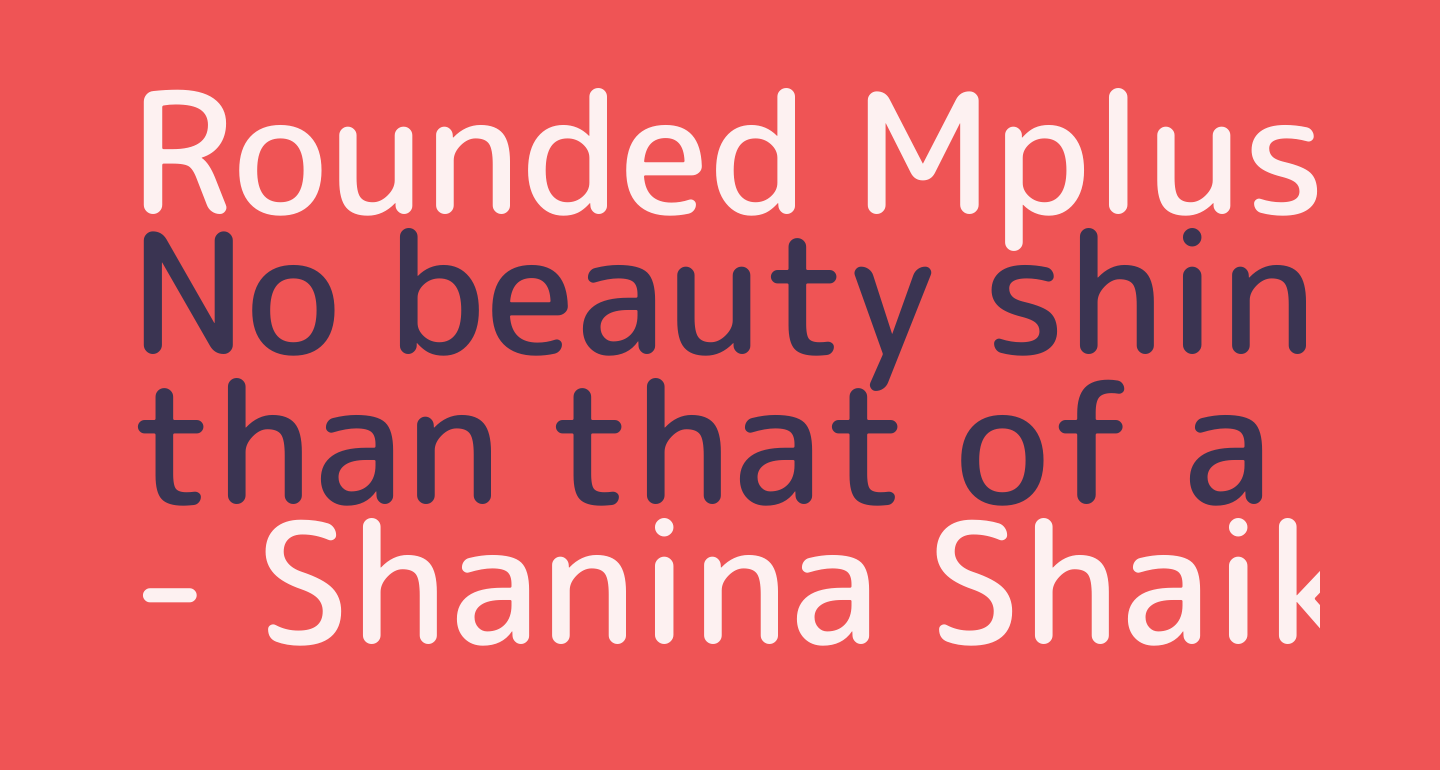 Rounded Mplus 1c Medium free Font - What Font Is
