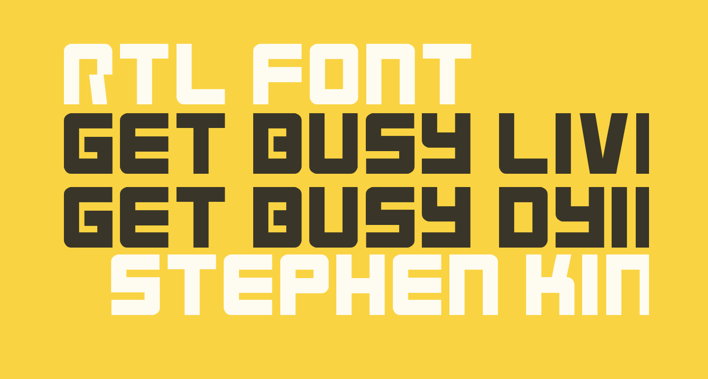 RTL free Font - What Font Is