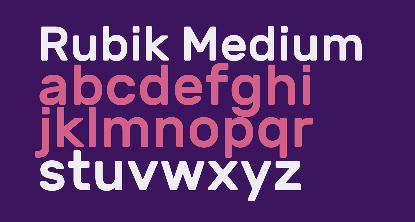 Rubik Medium free Font - What Font Is