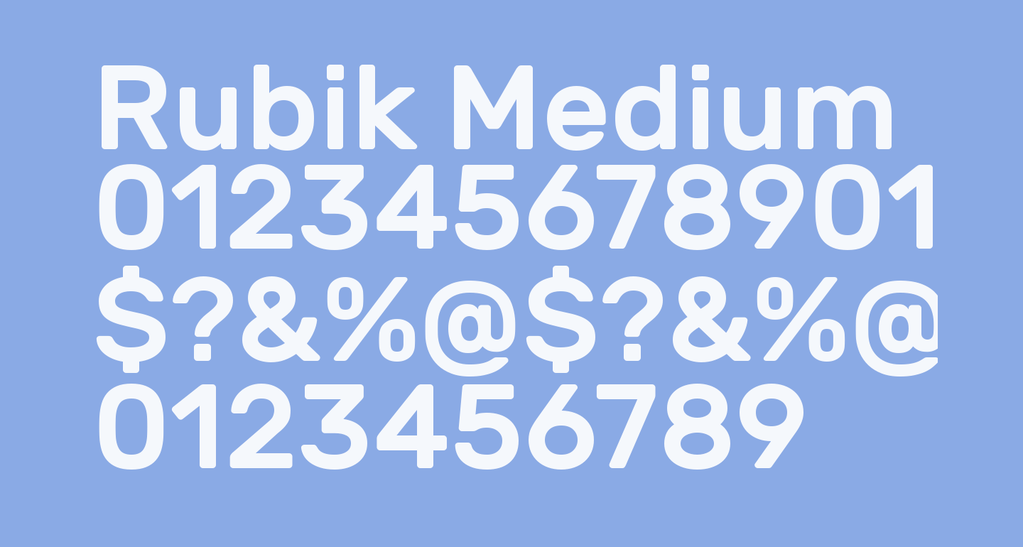 Rubik Medium free Font - What Font Is