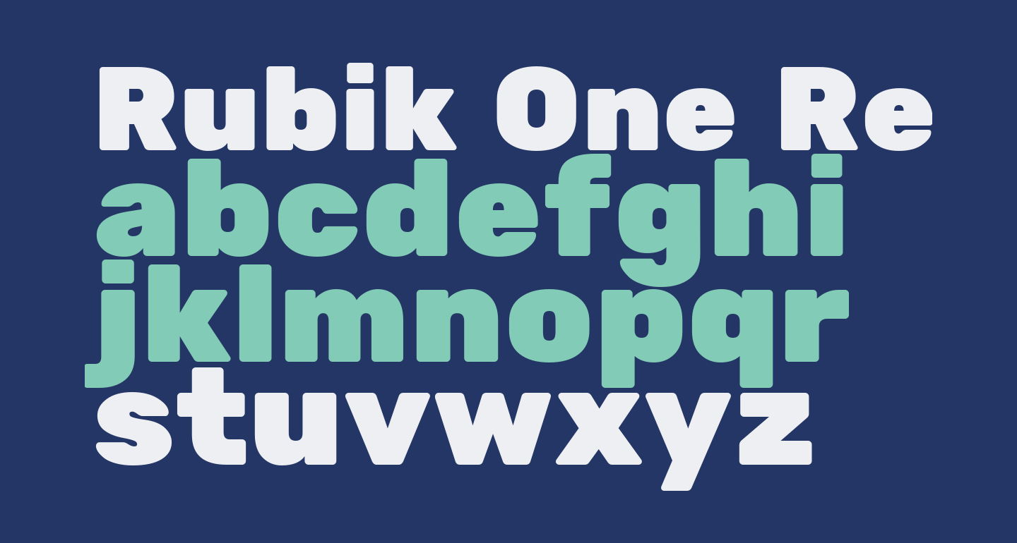 Rubik One Regular free Font - What Font Is