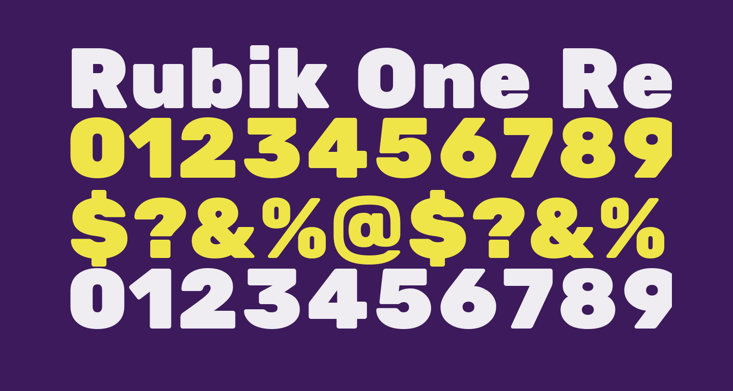 Rubik One Regular free Font - What Font Is