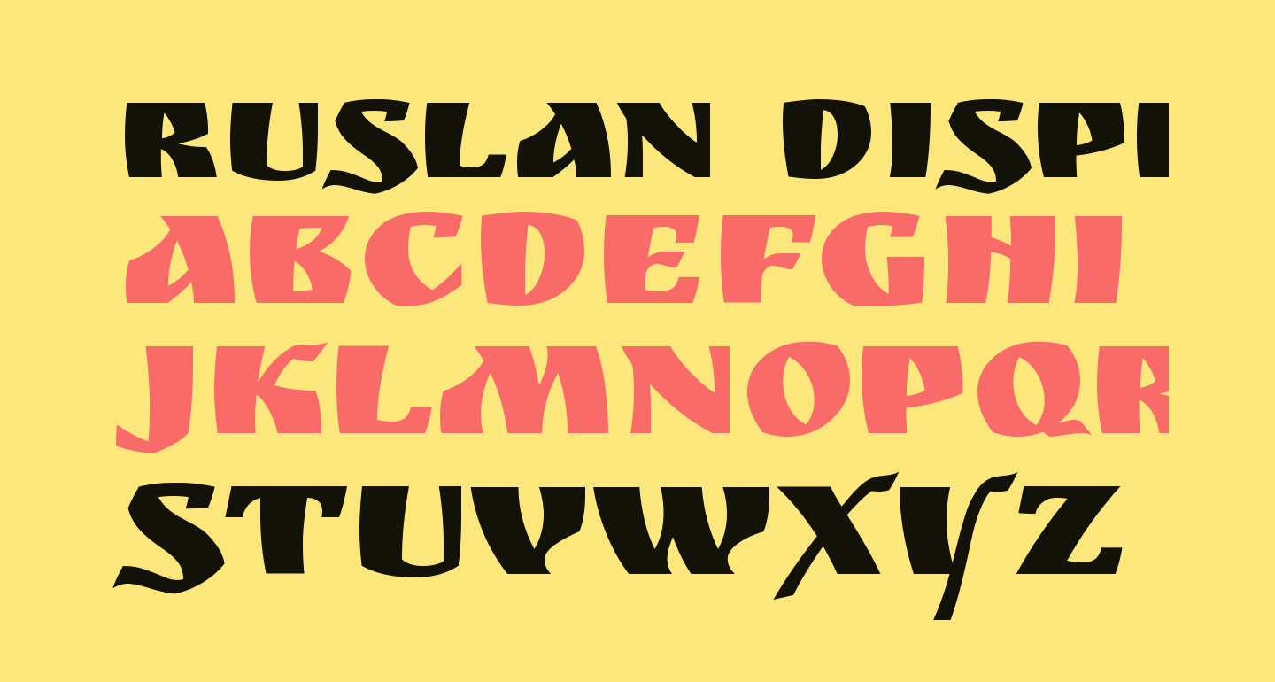 Ruslan Display free Font - What Font Is