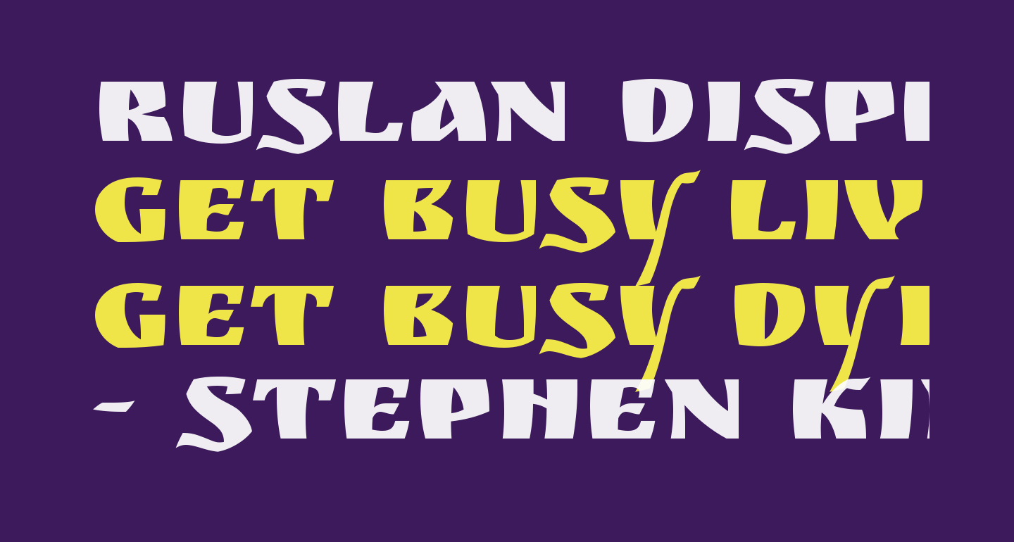 Ruslan Display free Font - What Font Is