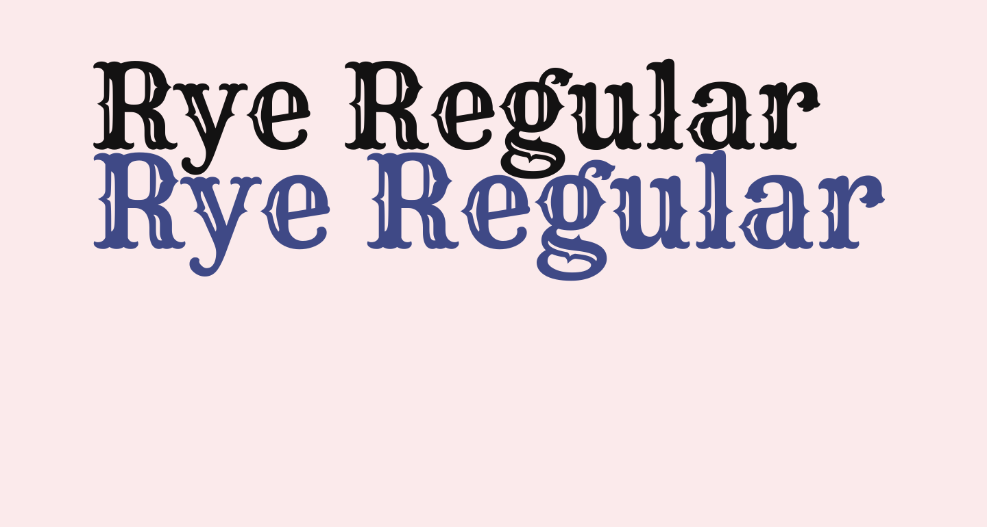 Rye Regular free Font - What Font Is