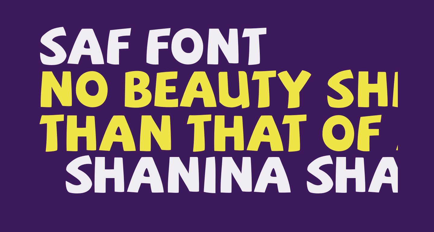 SAF free Font - What Font Is