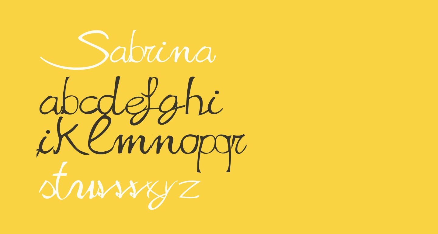 Sabrina free Font - What Font Is
