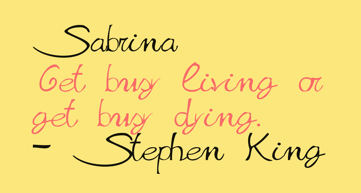 Sabrina free Font - What Font Is