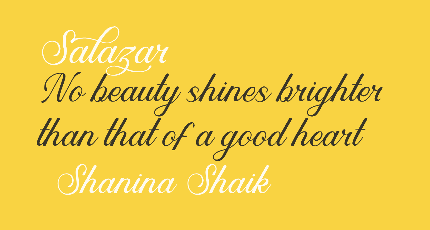 Salazar free Font - What Font Is