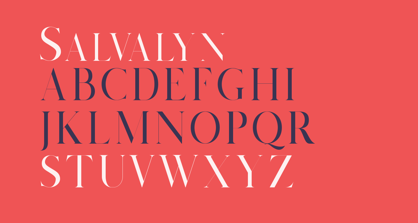 Salvalyn free Font - What Font Is