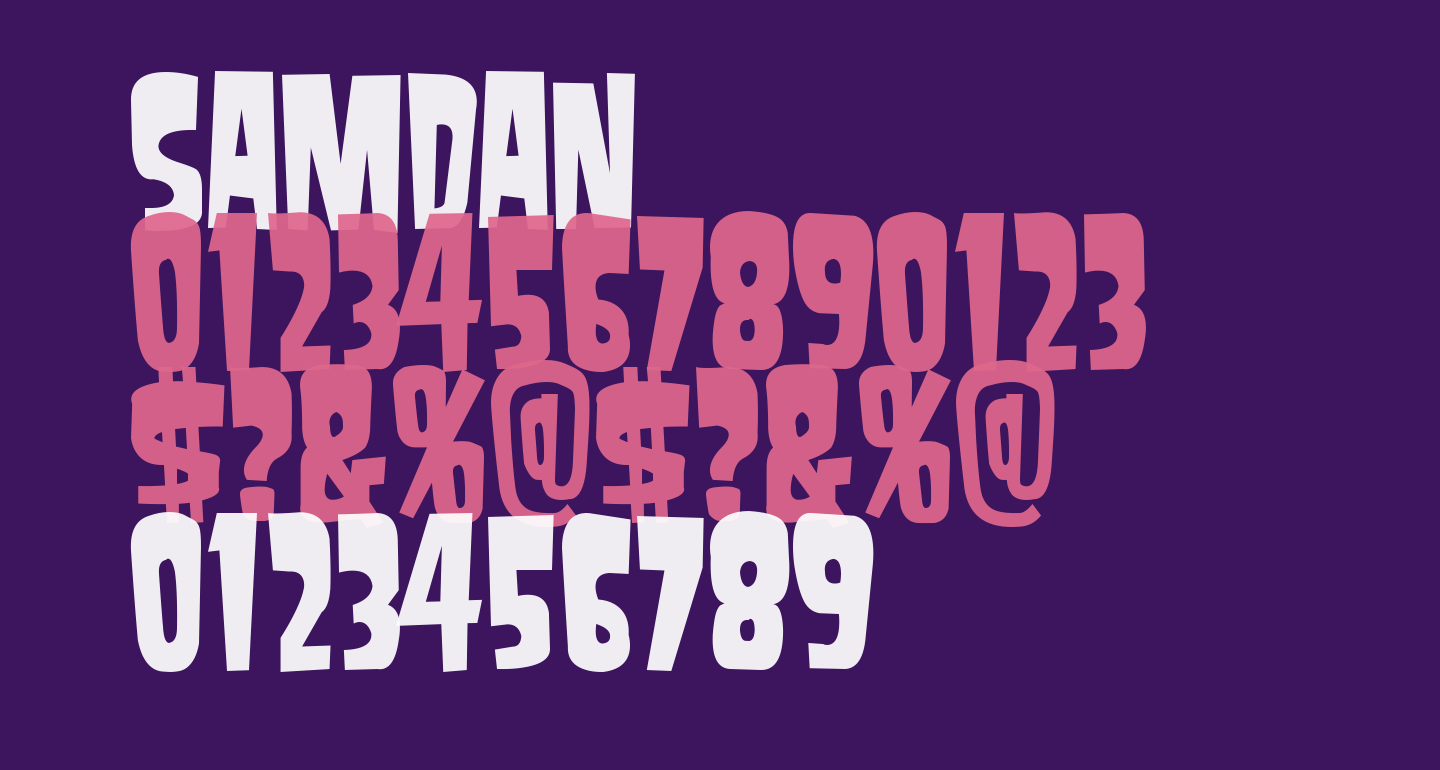 Samdan free Font - What Font Is