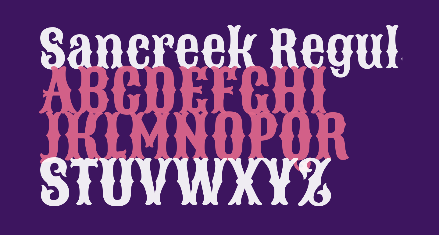 Sancreek Regular free Font - What Font Is