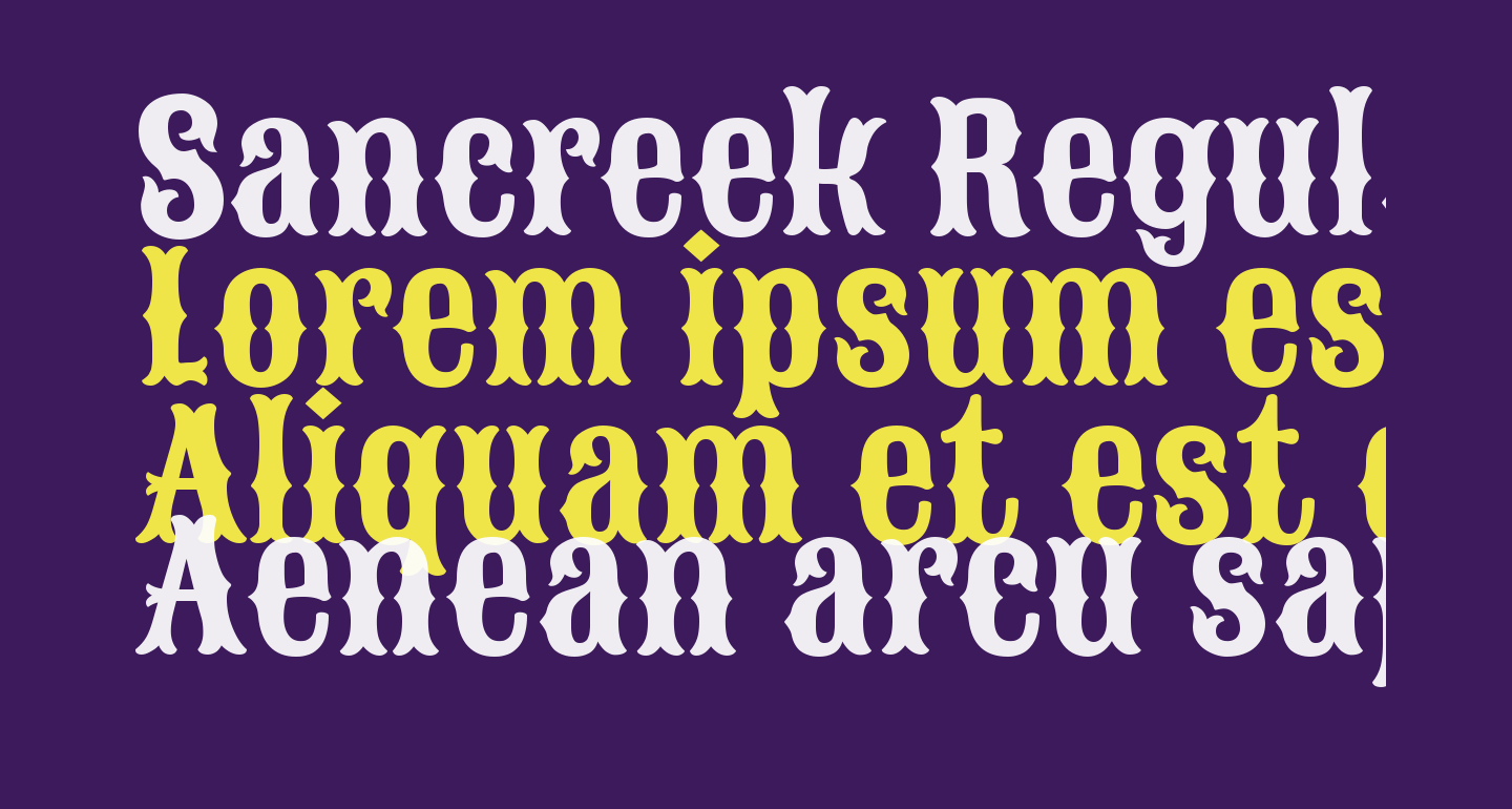 Sancreek Regular free Font - What Font Is