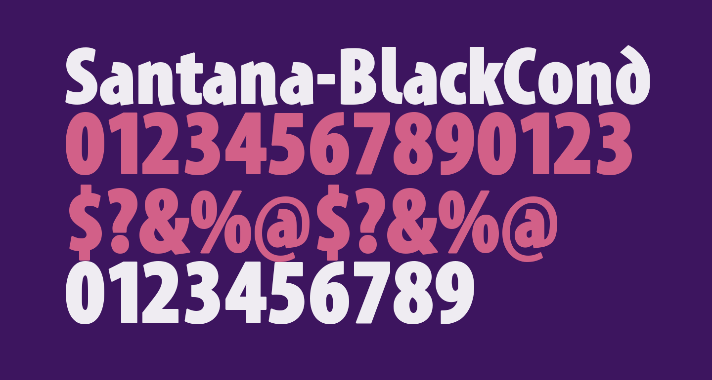 Santana-BlackCondensed free Font - What Font Is