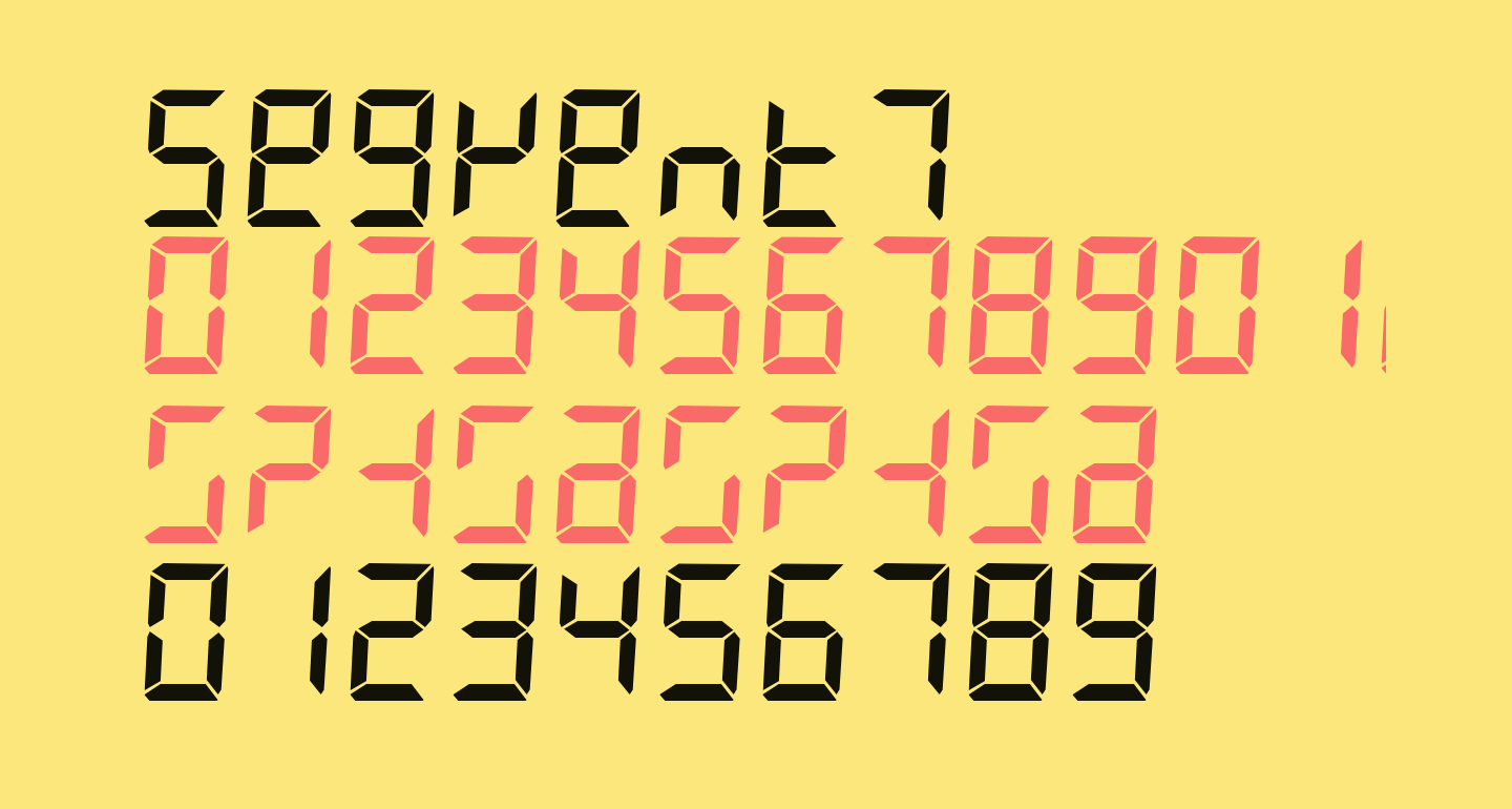Segment7 free Font - What Font Is