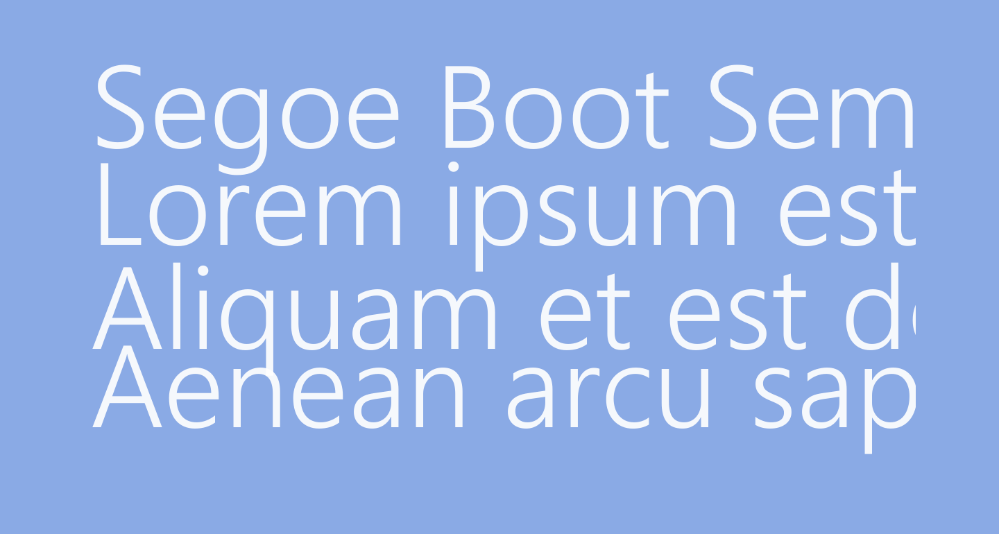 Segoe Boot Semilight free Font - What Font Is