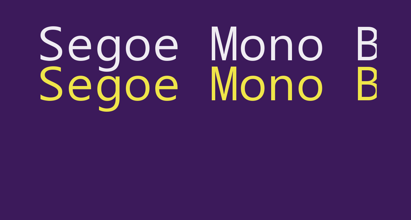 Segoe Mono Boot Free Font What Font Is