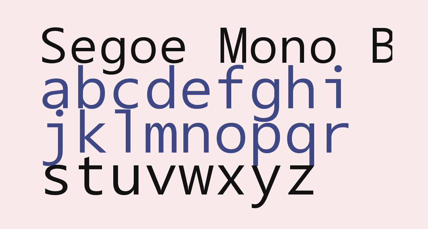 Segoe Mono Boot free Font - What Font Is