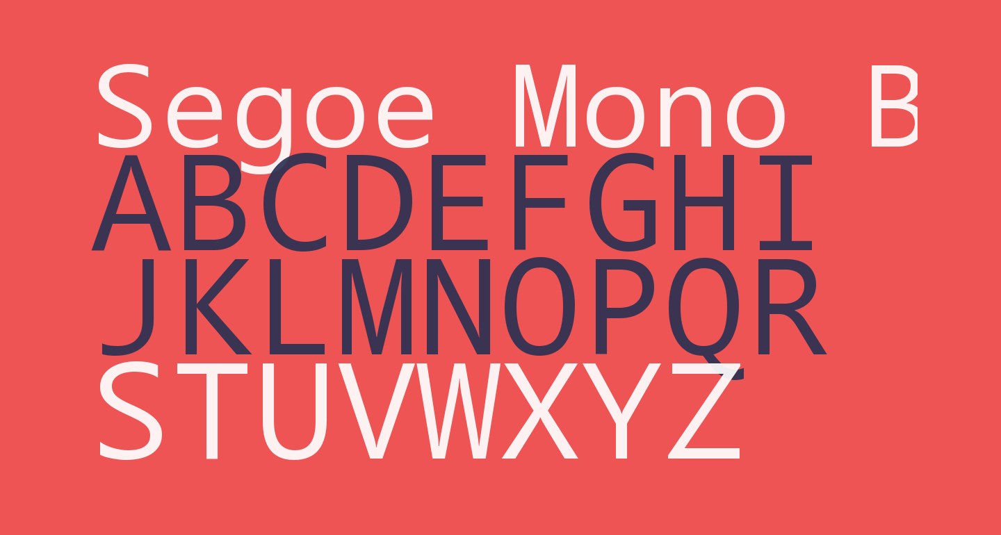 Segoe Mono Boot Free Font What Font Is