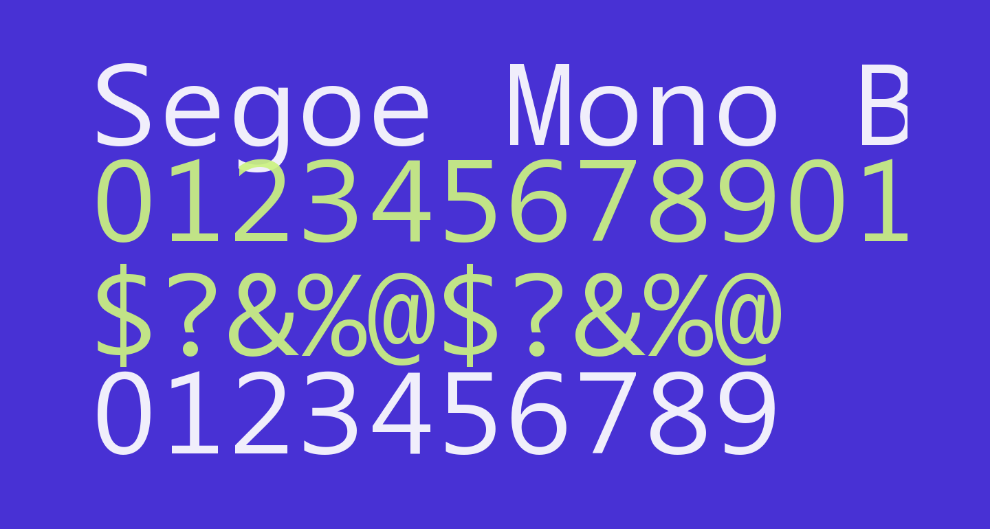 Segoe Mono Boot Free Font What Font Is