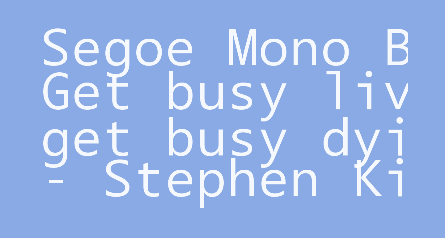 Segoe Mono Boot Free Font What Font Is