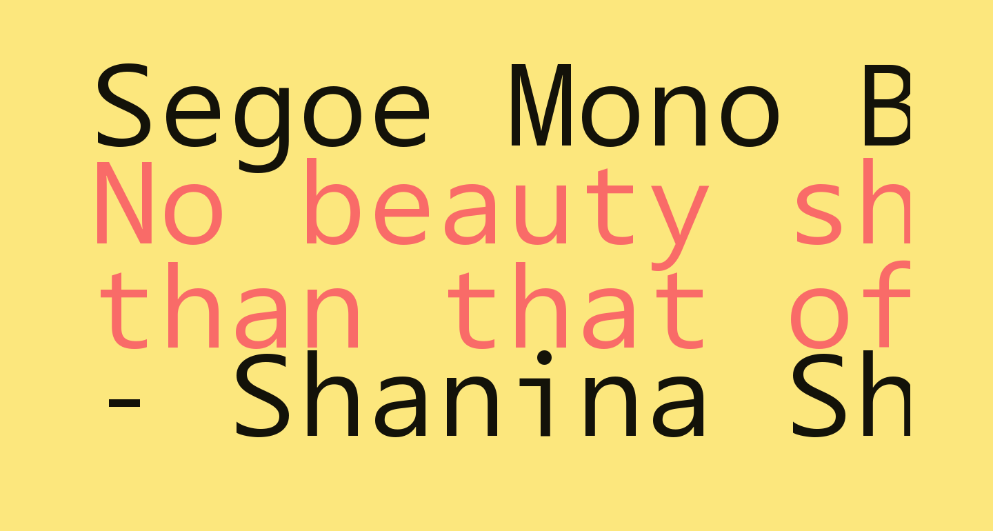 Segoe Mono Boot free Font - What Font Is