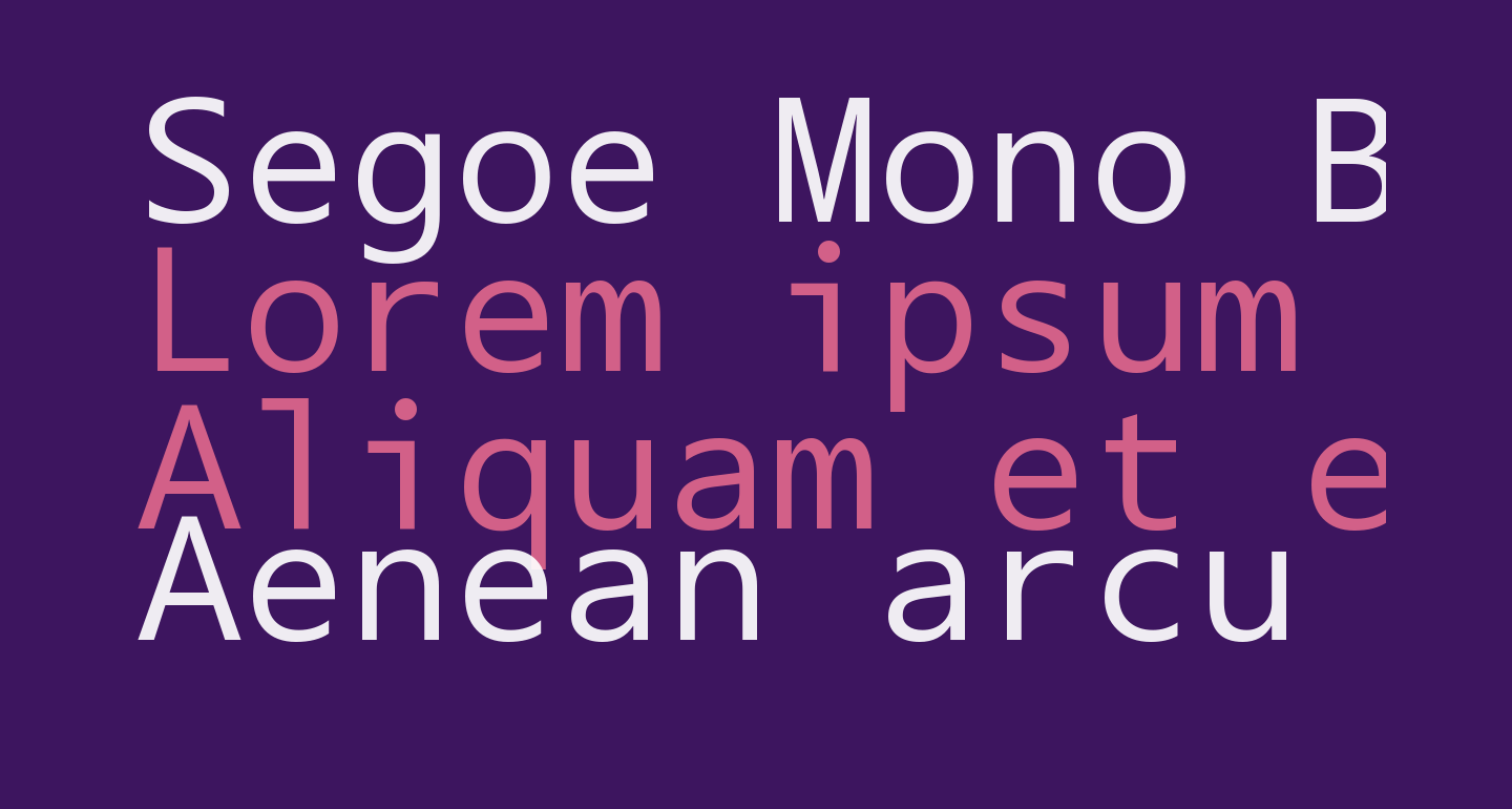 Segoe Mono Boot free Font - What Font Is