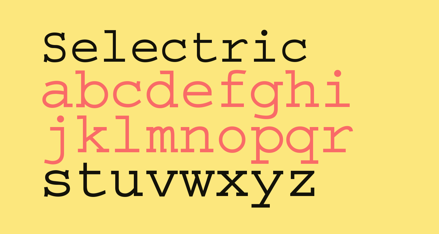 Selectric free Font - What Font Is