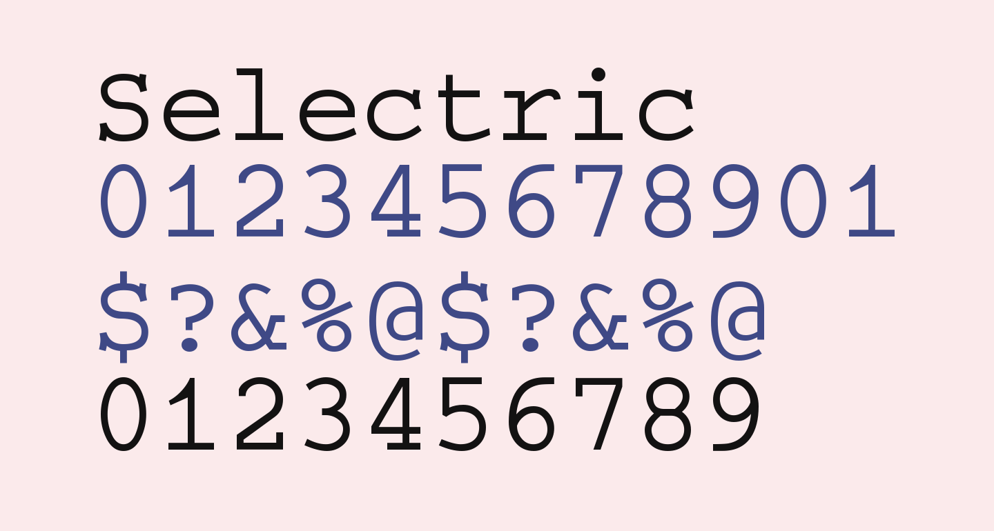 Selectric free Font - What Font Is
