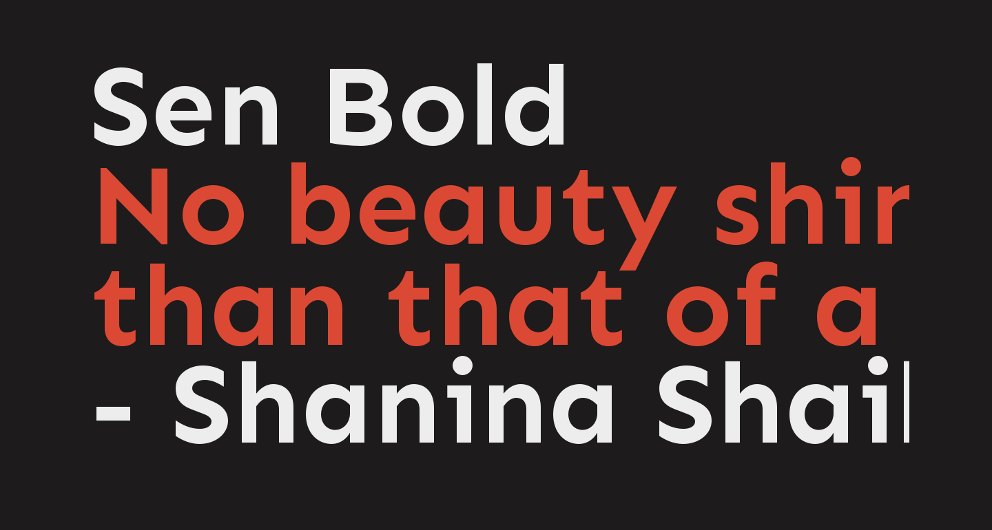 Sen Bold free Font - What Font Is