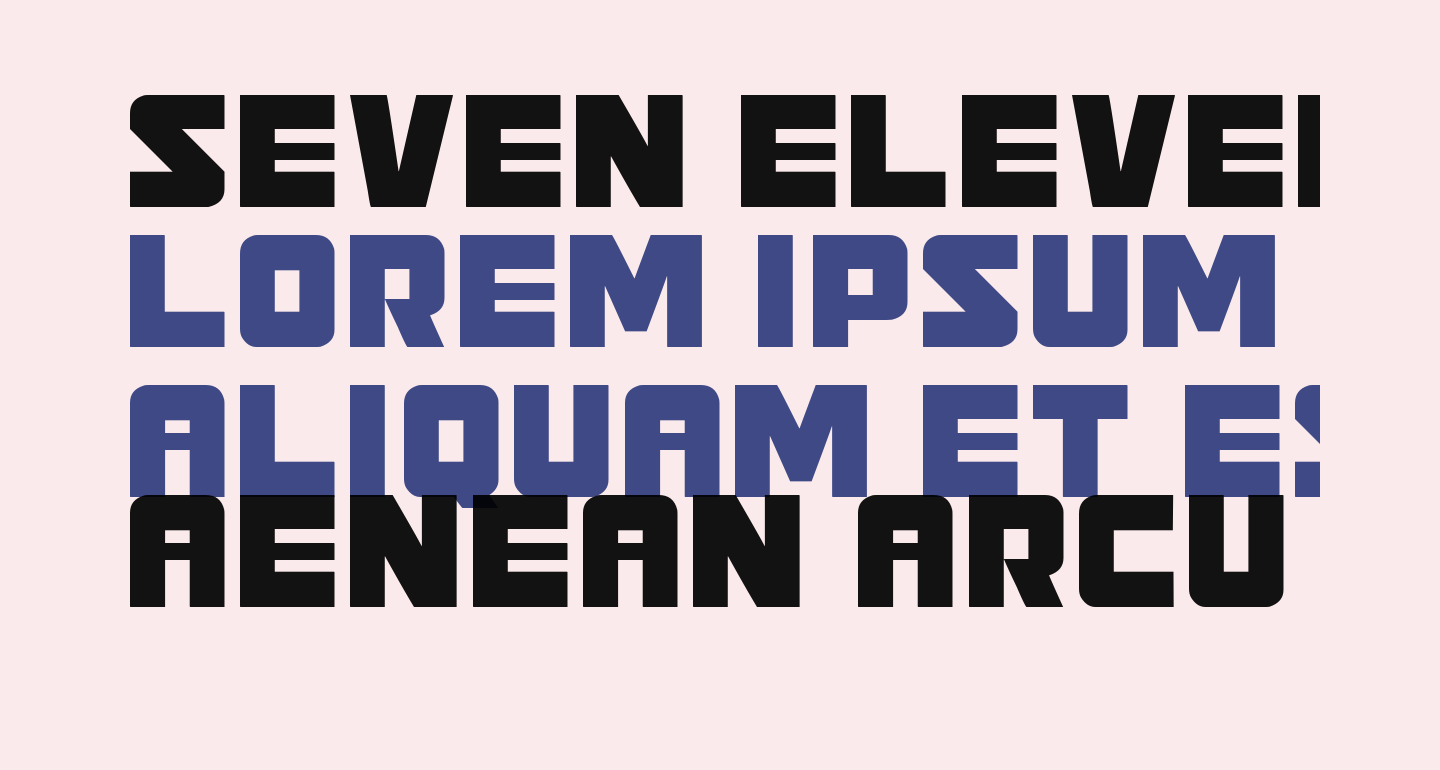 Seven Eleven free Font - What Font Is