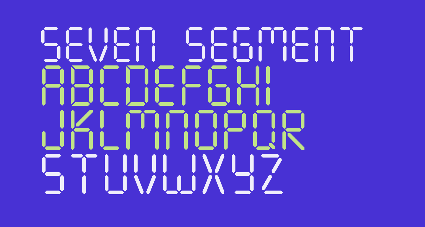 Seven Segment Regular free Font - What Font Is