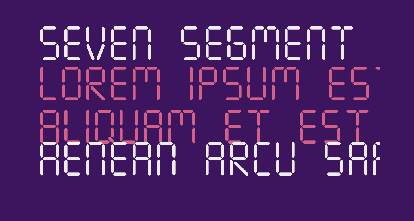Seven Segment Regular free Font - What Font Is