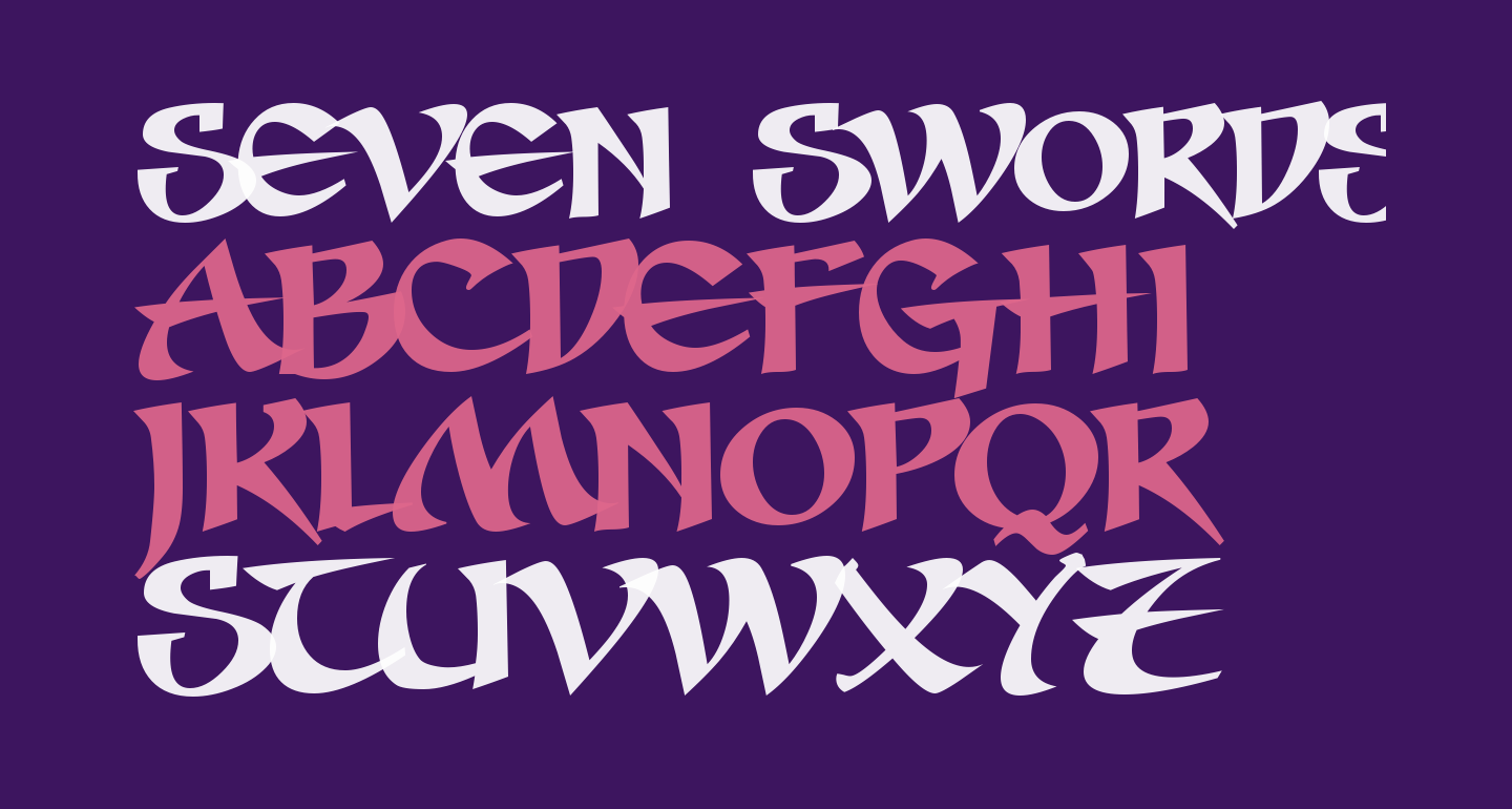 Seven Swordsmen BB free Font - What Font Is