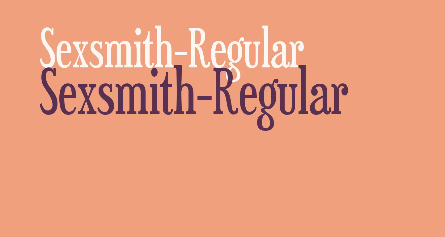 Sexsmith-Regular free Font - What Font Is