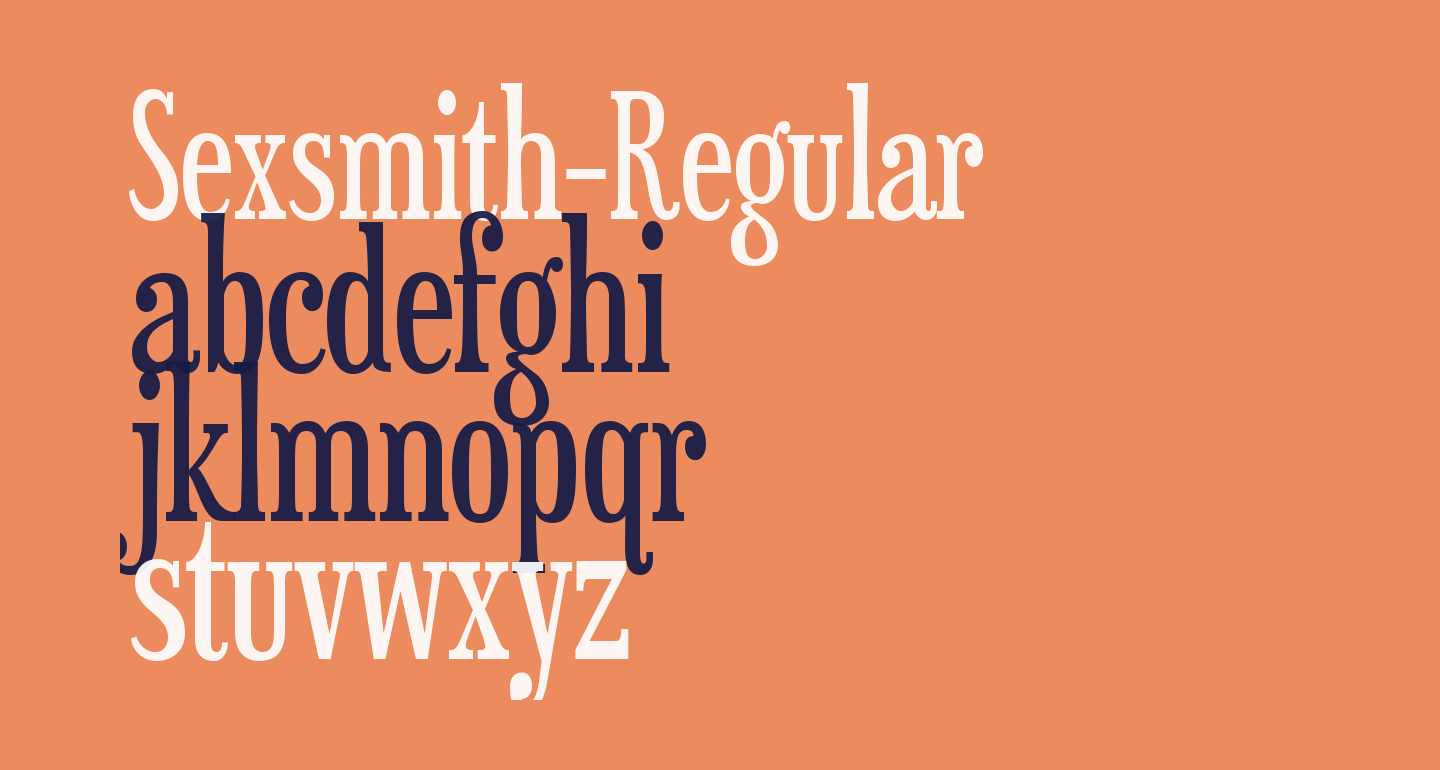 Sexsmith-Regular free Font - What Font Is