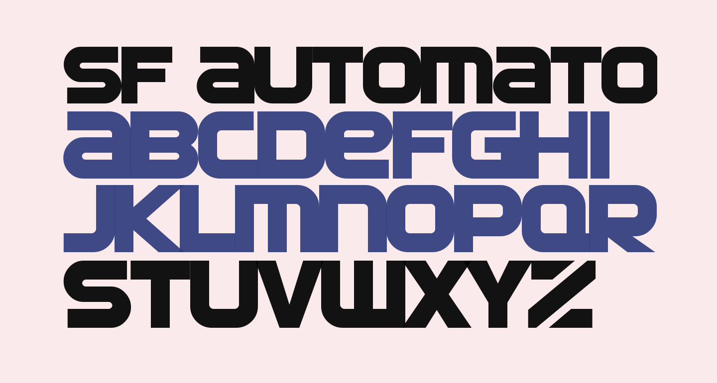 SF Automaton Bold free Font - What Font Is