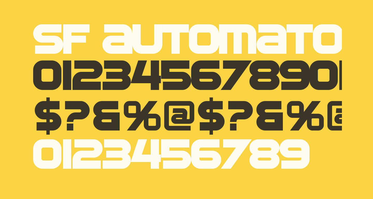 SF Automaton Bold free Font - What Font Is