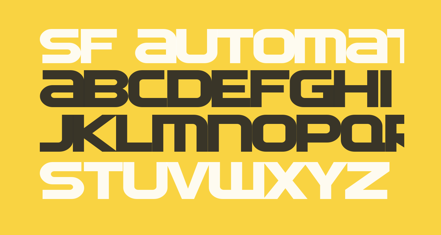 SF Automaton Extended free Font - What Font Is