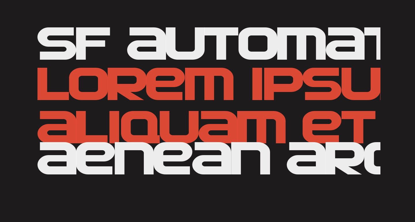 SF Automaton Extended free Font - What Font Is