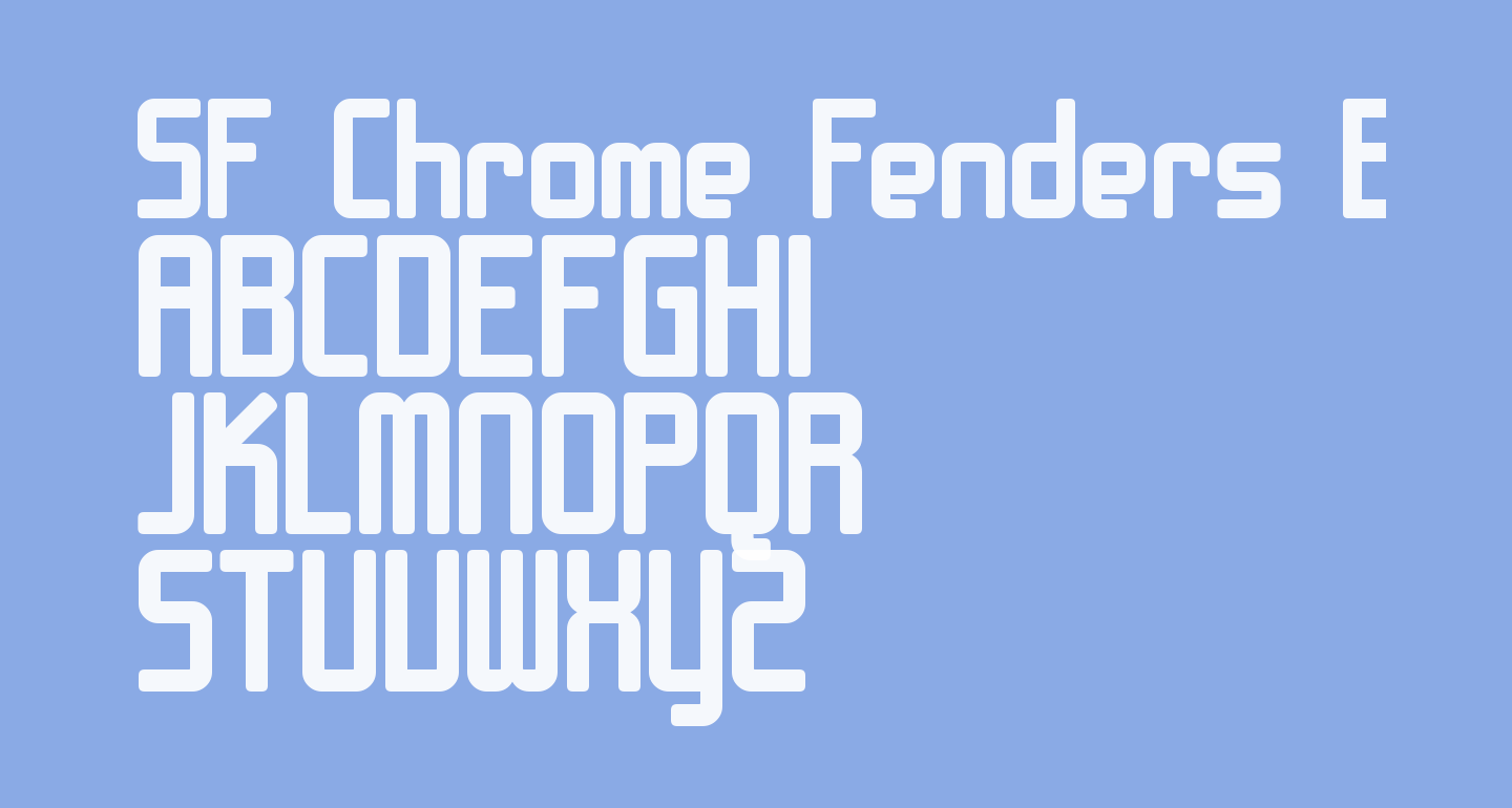 SF Chrome Fenders Bold free Font - What Font Is
