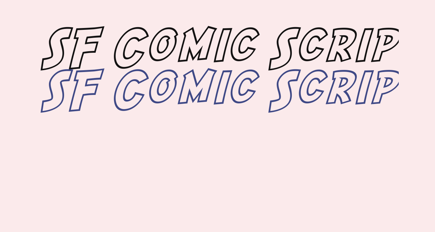 SF Comic Script Outline free Font - What Font Is