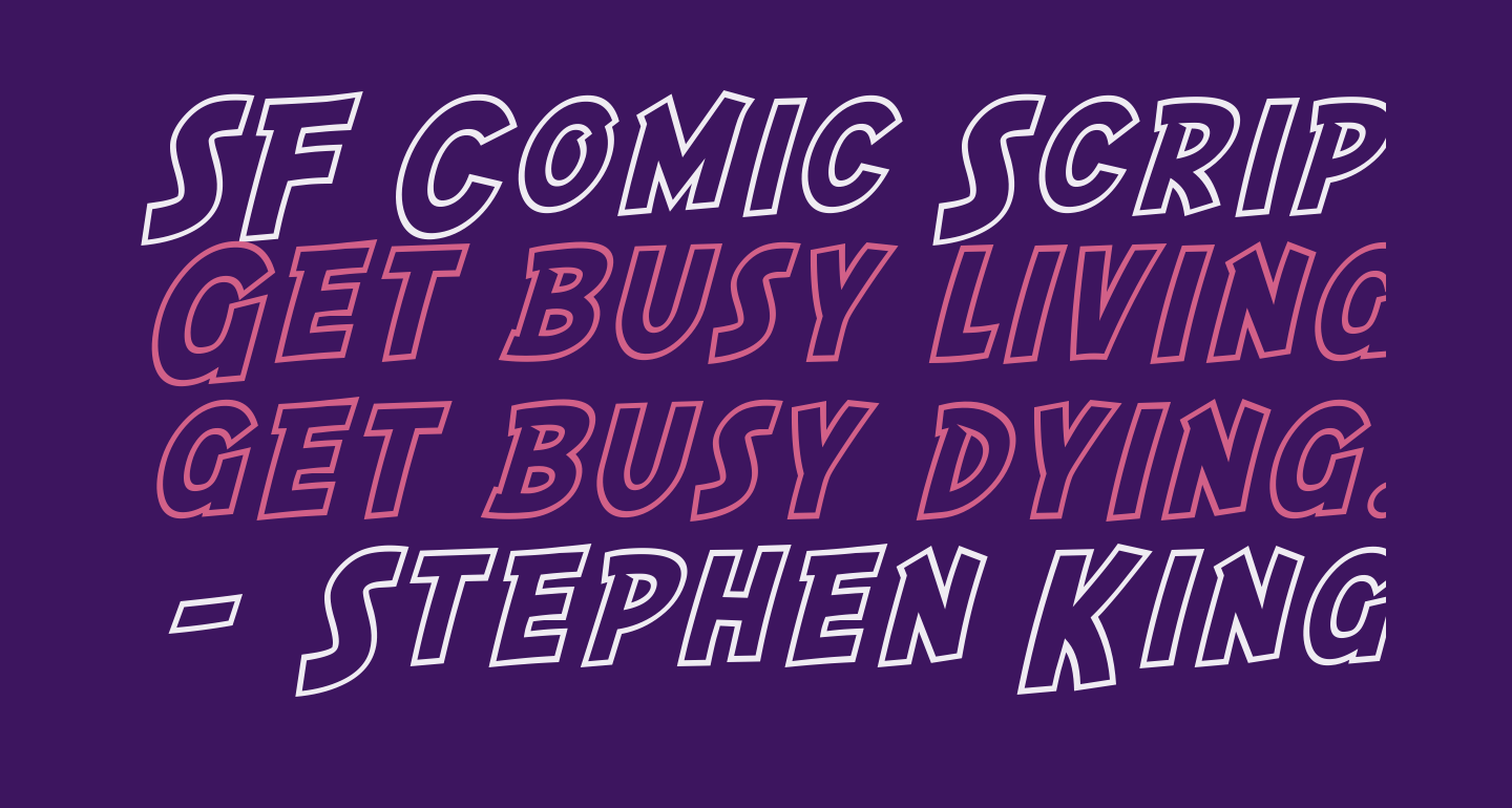SF Comic Script Outline free Font - What Font Is