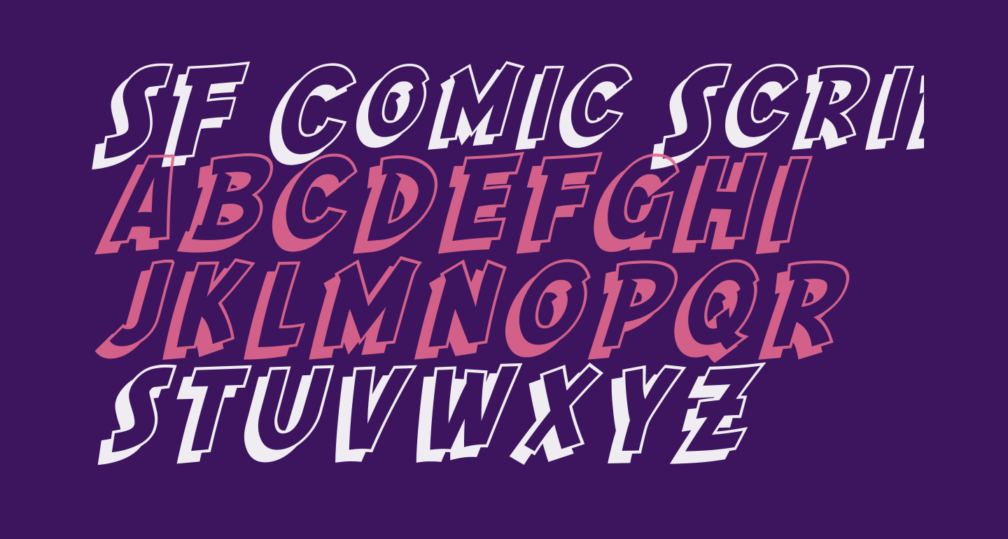 SF Comic Script Shaded free Font - What Font Is