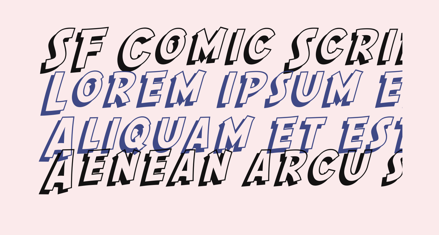 SF Comic Script Shaded free Font - What Font Is