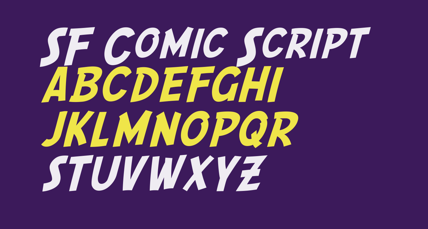 SF Comic Script free Font - What Font Is