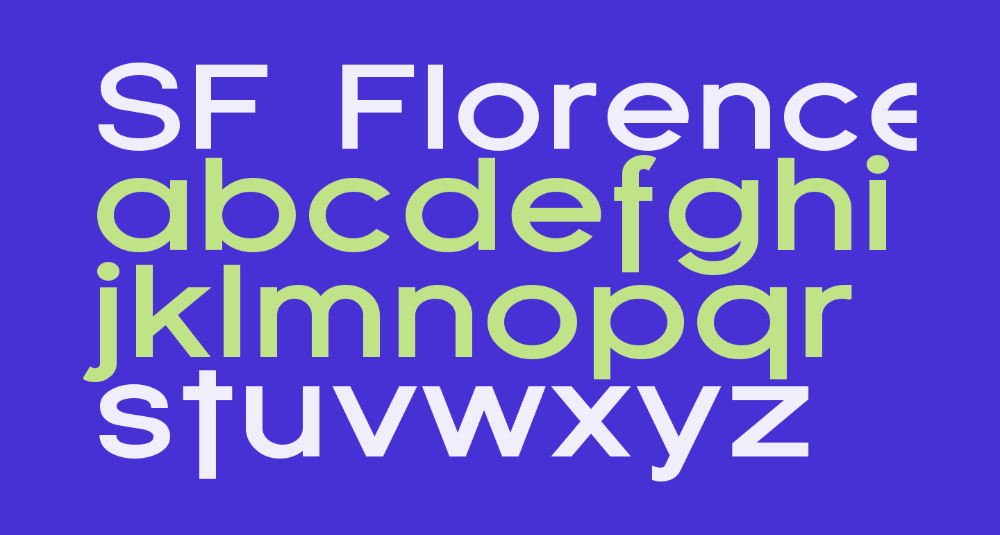 SF Florencesans Exp Bold free Font - What Font Is
