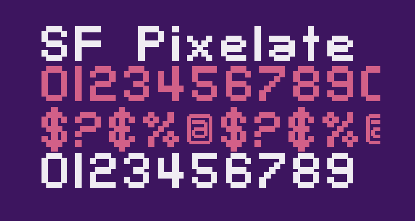 SF Pixelate Bold free Font - What Font Is