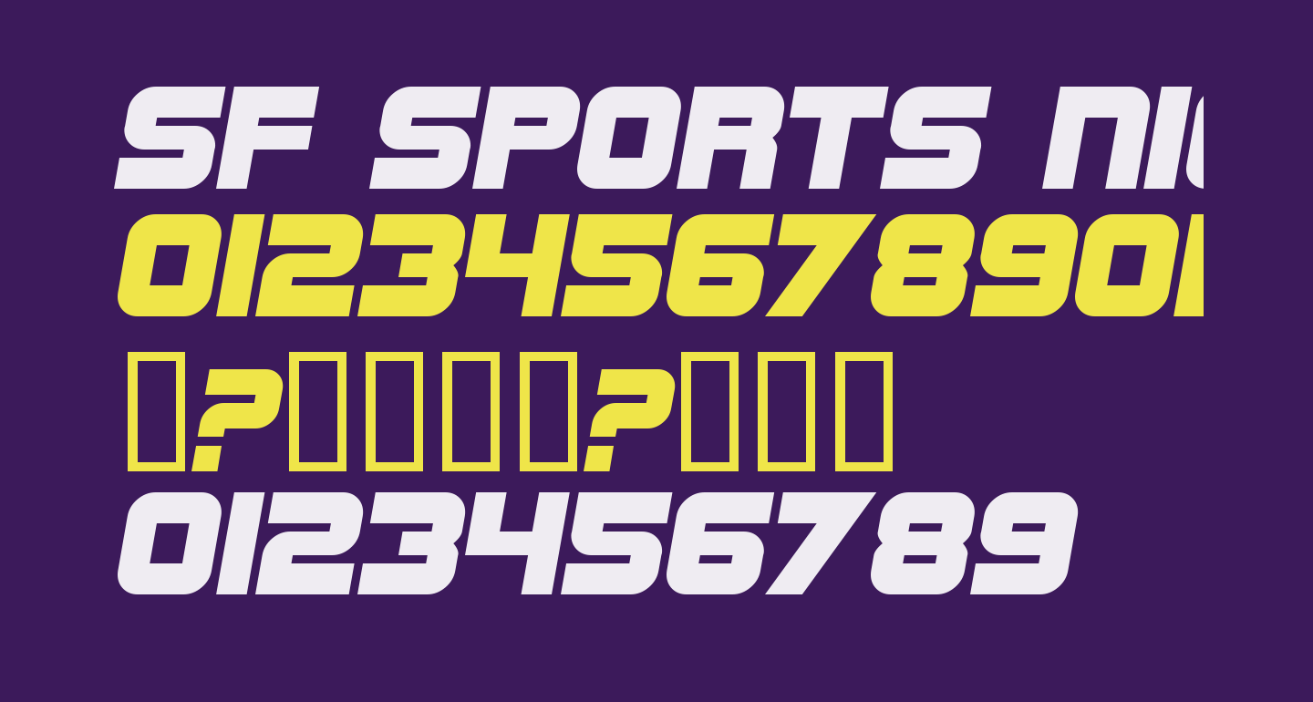 SF Sports Night NS free Font - What Font Is